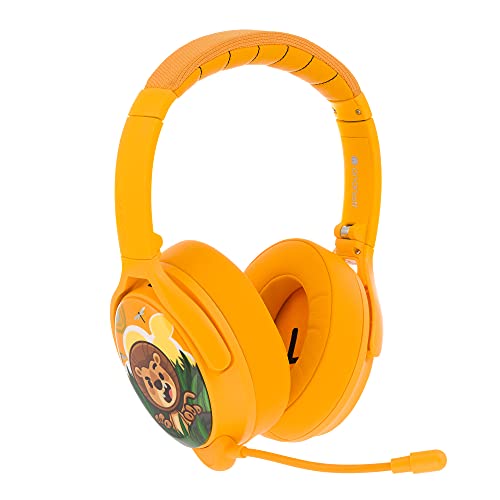 ONANOFF Active Noise Cancelling Bluetooth Headphones for Toddlers and Kids, Volume Limited, Over-Ear, Built in Microphone, 24 Hour Battery Life, Airplanes, School, Games and Video Calls, Sun Yellow