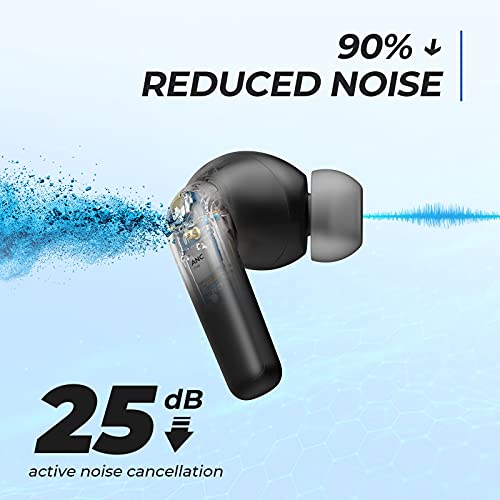 Wireless Earbuds Active Noise Cancelling, NyPots A8 ANC Bluetooth Earbuds Wireless Charging, Transparent Mode Headphones, IPX8 Waterproof Earphone, 32H Playtime Headset