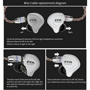 CCA C10 in Ear Monitor Headphone 10 Hybrid Drivers Wired Earbud 4BA 1DD HiFi IEM Earphones Stereo Noise Isolating Earphone with Detachable Cable for Musicians Singers Studio Audiophiles Dj PC