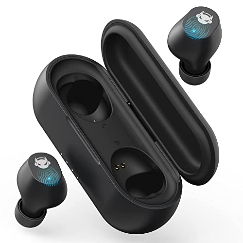 MINDBEAST Bluetooth Earbuds with Noise Cancelling and Strong Bass - Portable and Lightweight with 36 Hours Battery Life - Compatible with iPhone, Samsung, Android, PC, and Gaming Devices T98 Balck