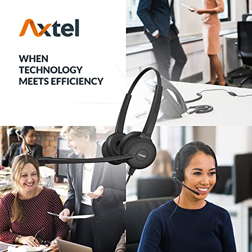 Axtel Bundle Prime Duo with AXC-04 Cable | Noise Cancellation - Compatible with Cisco 6900, 7800, 7900, 8800, 8900, 9900 Series Phones