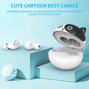 Togetface Kids Wireless Earbuds for Small Ears - Panda Bluetooth Headphones - with Mic and Noise Cancelling, is The Best Christmas, Halloween and Birthday Gift for Kids, Friends, Family and Adults.