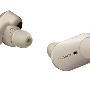 Sony Industry Leading Noise Canceling Truly Wireless Earbuds Compatible with Alexa Voice Control, Silver - Worldwide Version