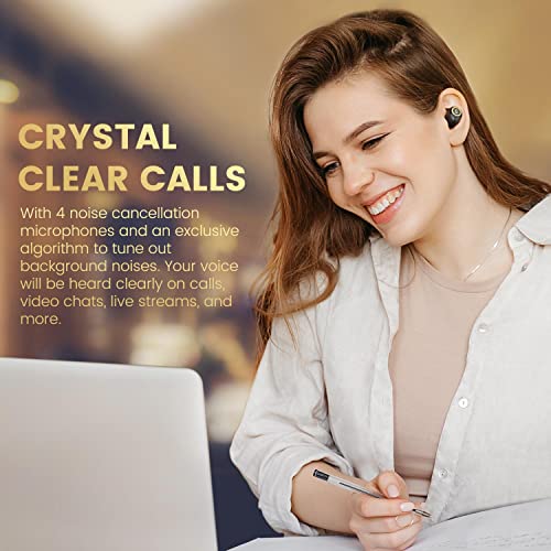 SuperEQ Q2 Pro Hybrid Wireless Active Noise Cancelling Earbuds, Bluetooth 5.2 Earphones with ANC Transparent Mode, 4 Mics Clear Calls, 30H Play Time, Deep Bass & Stereo Sound, IPX5 Waterproof