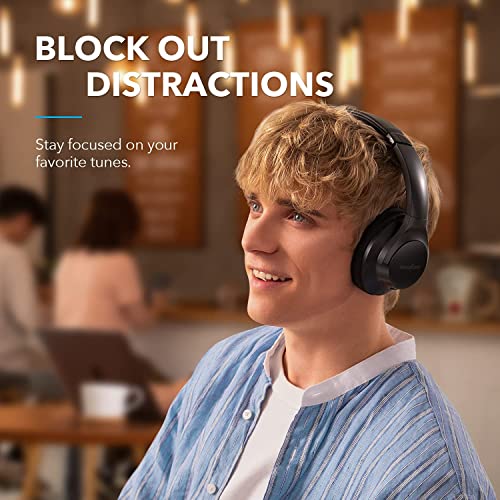 Soundcore by Anker Life Q20+ Active Noise Cancelling Headphones, 40H Playtime, Connect to 2 Devices, Memory Foam Earcups, Bluetooth Headphones for Travel, Home Office (Renewed)