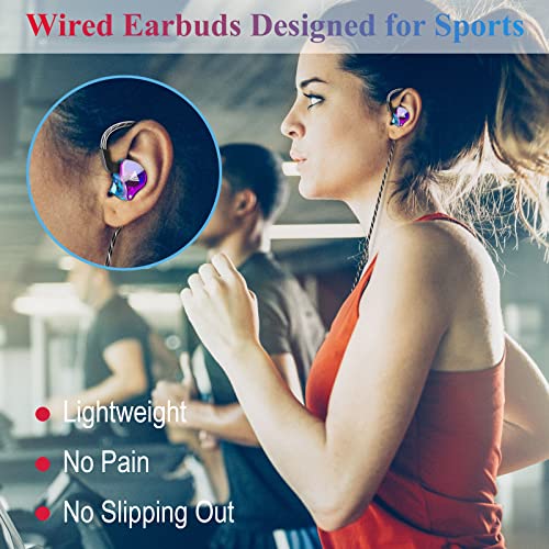 3.5mm Sports Headphones Wired Earbuds for Google Pixel 5a 4a 3a Noise Canceling Stereo Bass Gaming Headset in-Ear Earphones with Mic for Samsung Galaxy A52 A03s A33 A13 iPhone 6S 6 5S SE MP3 MP4 PS5