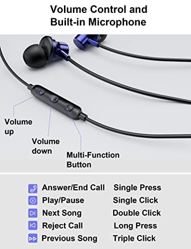 ACAGET USB C Headphones, Magnetic Earbuds for Pixel 7 Pro 6A 6 USB Type C Earphones with Mic Noise Canceling HiFi Stereo Headset for Samsung Galaxy S23 Ultra S22 Plus S21 FE A53 iPad Pro Air Oneplus 9