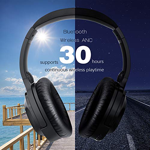 FOGEEK Apollo Active Noise Cancelling Headphones, Bluetooth Headphones with Mic Deep Bass Hi-Fi Sound, 30 Hours Playtime, Wireless Headphones for Traveling Mowing Airplane TV PC Cellphone