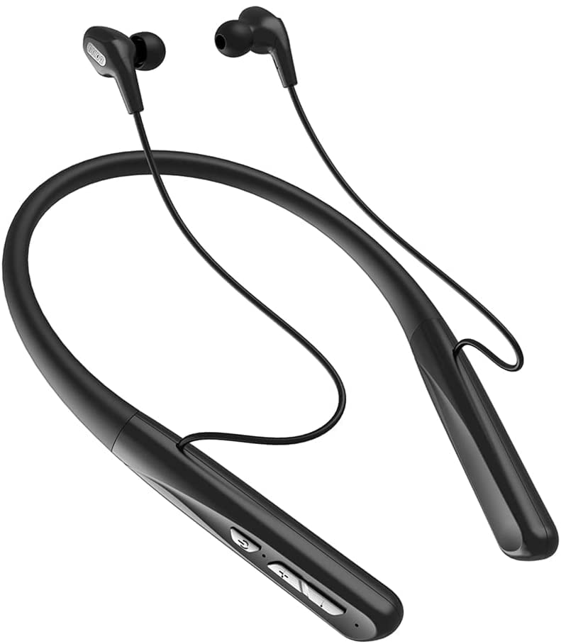 Bluetooth Headphones Wireless Neckband Headset,68 H Playtime,Bluetooth 5.2,Hi-Fi 9D Stereo Sound Earphones,10 mm Drivers,Magnetic Earbuds,Crystal-Clear Calls with CVC 8.0,Sweatproof Lightweight-Black