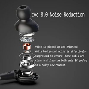 Bluetooth Headphones Wireless Neckband Headset,68 H Playtime,Bluetooth 5.2,Hi-Fi 9D Stereo Sound Earphones,10 mm Drivers,Magnetic Earbuds,Crystal-Clear Calls with CVC 8.0,Sweatproof Lightweight-Black