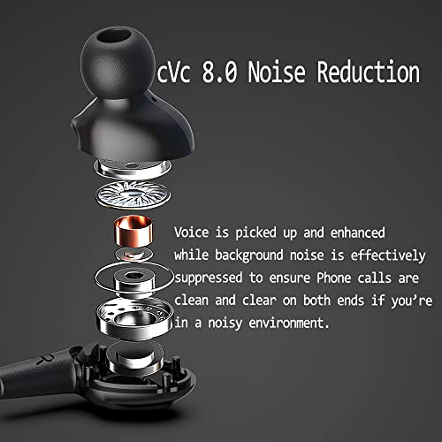 Bluetooth Headphones Wireless Neckband Headset,68 H Playtime,Bluetooth 5.2,Hi-Fi 9D Stereo Sound Earphones,10 mm Drivers,Magnetic Earbuds,Crystal-Clear Calls with CVC 8.0,Sweatproof Lightweight-Black