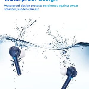 Earbuds Wireless, Noise Cancelling ENC Clear Call Ear Buds with 4 Mic,Bluetooth Headphones 4 Dynamic Drivers,Waterproof Earphones, Immersive Sound Premium Stereo Headset for iPhone Android(Blue)