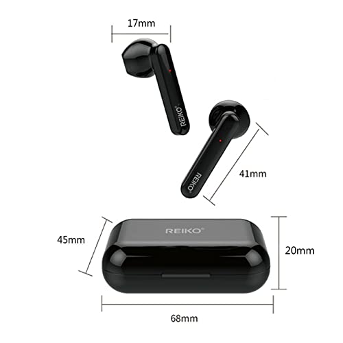 for Motorola Edge (2022) in-Ear Earphones Headset with Mic and Touch Control TWS Wireless Bluetooth 5.0 Earbuds with Charging Case - Black