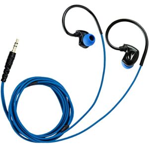 h2o audio surge sx10 headphones, waterproof ipx8, normal cord, in-ear stereo earbuds noise cancelling earphones for swimming, running and sporting activities