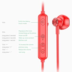 MGGZXR Wireless Neckband Headphones Bluetooth Neckband Headsets 100 H Playtime/360 Days Standby, Neckband Earbuds Built-in Mic Sports Noise Cancelling for Help Sleep/Audio Books/Video Conference