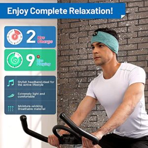 Sleep Headphones Bluetooth Headband, Perytong Sports Bluetooth Headband Headphones with Thin Speakers, Sleep Earbuds, Sleeping Headphones for Workout Running Yoga Nap, Gift for Men and Women