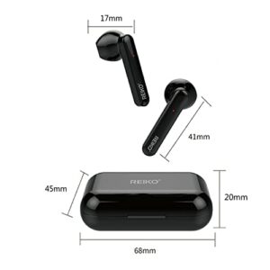 for T-Mobile REVVL 6 in-Ear Earphones Headset with Mic and Touch Control TWS Wireless Bluetooth 5.0 Earbuds with Charging Case - Black