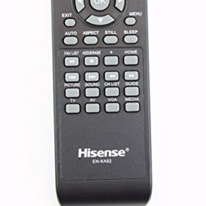 Original Hisense EN-KA92 LCD TV Remote Control Supplied with Models 32D37, 32H3B1, 32H3B2, 32H3C, 32H3E, 40H3B, 40H3C, 40H3E