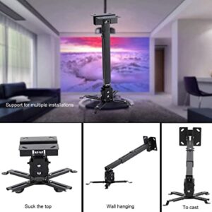 AodoT Universal Ceiling Projector Mount, Projection Mount Adjustable with Extending Arms for Regular and Mini Projectors