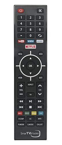 New Remote Control Replacement Compatible with RCA Virtuoso Smart TV RHOS581SM RNSMU5536 RNSMU5036-B