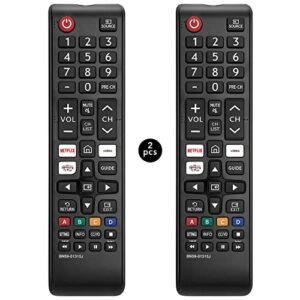 【pack of 2】 universal remote control for samsung tv remote, replacement for all samsung lcd led hdtv 3d smart tvs models with netflix, video and samsung tv plus