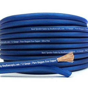 KnuKonceptz KRD12BL-25 Kord Kable 12 Gauge Copper Speaker Wire, 25-Feet (Blue)