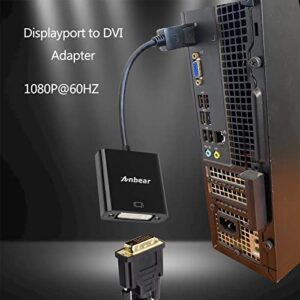 Anbear DisplayPort to DVI Adapter, Display Port to DVI-D Adapter (Male to Female) Compatible with Computer,Desktop,Laptop,PC