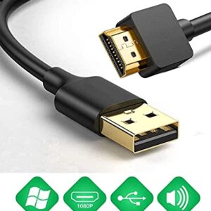 TIEDXIOY USB to HDMI Adapter Cable for Mac iOS Windows 10/8/7/Vista/XP, USB 3.0 to HDMI Male HD 1080P Monitor Display Audio Video Converter Cable Cord - 2M