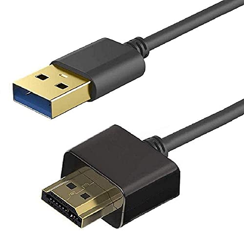 USB to HDMI Cable, Ankky USB 2.0 Male to HDMI Male Charger Cable Splitter Adapter - 0.5M/1.64ft