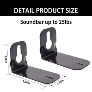 Black Mount Bracket for Samsung Soundbar HW-N950 HW-S40T HW-S41T HW-S60T HW-T400 HW-T420 HW-T450 HW-T50M/ZA HW-T550 HW-T650 HW-T650/ZA HW-R650 HW-R60C HW-R60M Sound Bar Mounting Brackets for Wall