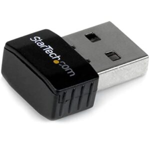 startech.com usb 2.0 300 mbps mini wireless-n network adapter – 802.11n 2t2r wifi adapter – usb wireless adapter – n300 wireless nic (usb300wn2x2c),black