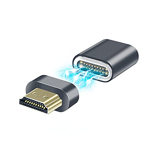 AUCON Magnetic HDMI to HDMI Converter 2.1 HDMI Adapter 8K UHD Video Compatible with Computer Smart Box Monitor TV Projector