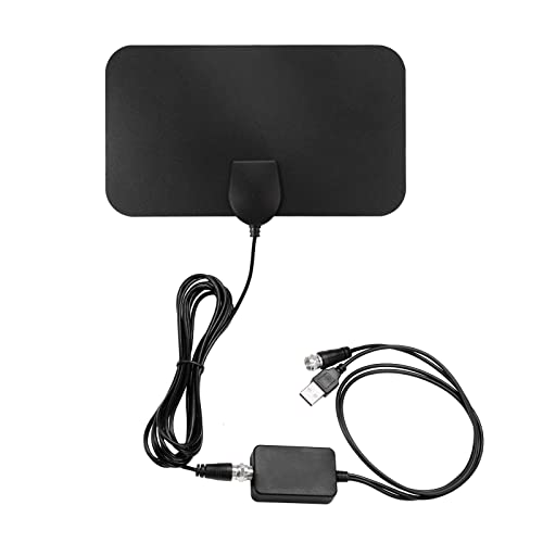 Eightwood Amplified Digital HD TV Antenna with Amplifier Signal Booster, 120+ Miles Range Support 4K 1080p Fire TV Stick and All TV’s Indoor HDTV Antennae for Local Channels-10ft Coax Cable