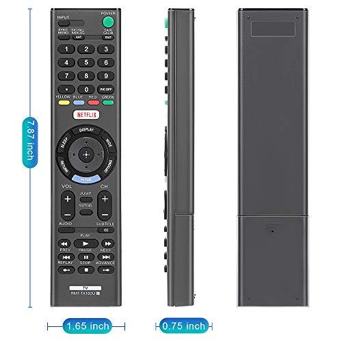 Gvirtue RMT-TX102U Universal Replacement Remote Control for Sony Bravia HDTV LCD LED UHD Smart TV