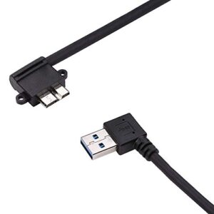 SMAYS Right Angle USB 3.0 to Micro B Cord for Toshiba External Hard Drive Disk - Power Charge and Data Cable