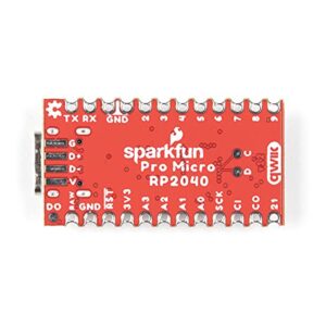 SparkFun Pro Micro - RP2040 - Dual Cortex M0+ Processors - 30 programmable IO for Extended Peripheral Support - Timer with 4 Alarms - MicroPython - C/C++ - USB-C Connector for Programming