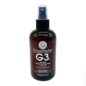 groovewasher g3 two-step record cleaning fluid, 8 fl oz – professional deep cleaning vinyl record solution, anti-static on contact, works great with record cleaning machines, specially formulated for tough to clean lps