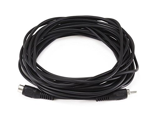 25ft RCA Single-Channel Male-Female Extension Cable - Black