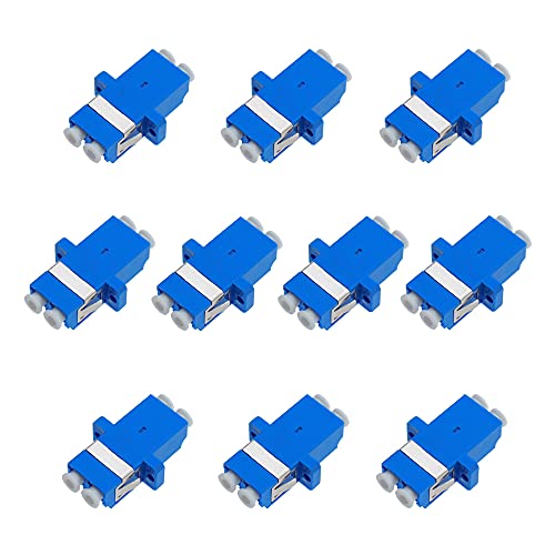 10-Pack LC to LC Duplex Single Mode Coupler, Fiber Optic Adapter for Singlemode Fiber Patch Cable