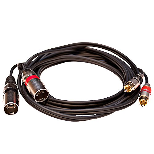 Seismic Audio - SAXFRM-2x5 - Dual XLR Male to Dual RCA Male 5' Patch Cable