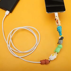 JASREE 25Pcs Cute Cable Protector Animals, USB Charger Cord Protector Animal Bite Charging Cable Savers for Most Cellphone and Tablet