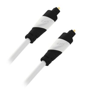 toslink digital optical audio cable, gearit pro series toslink digital optical audio cable 50 feet for hdtv, ps3, tivo, sound bar, stereo receiver and home theater system – white