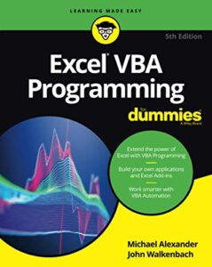 excel vba programming for dummies 5th edition (for dummies (computer/tech))