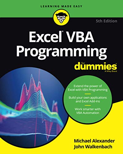 Excel VBA Programming For Dummies 5th Edition (For Dummies (Computer/Tech))