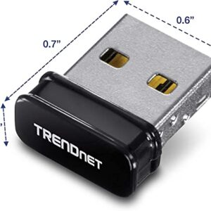 TRENDnet Wireless N150 Micro USB Adapter, WPA2 Encryption, Easy Setup, Ultra Compact Design, QoS, Windows & Mac Compatible, TEW-648UBM