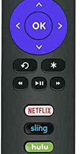 TCL/Roku TV Replacement Remote RC280 w/Volume Control Button (Renewed)