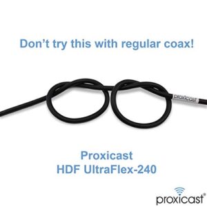 Proxicast 1 ft Ultra Flexible PL259 Male - PL259 Male Low Loss 50 Ohm Coax Cable Jumper Assembly for CB/UHF/VHF/Shortwave/HAM/Amateur Radio Equipment and Antennas (ANT-141-033-01)