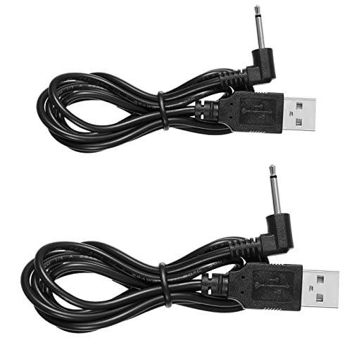 Smays Charging Cable Compatible with Lush 2 - USB DC 2.5mm Charger Cord Black (2-Pack)