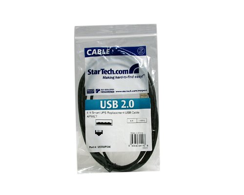 StarTech.com 6 ft Smart UPS Replacement USB Cable AP9827 - USB cable - USB (M) to RJ-45 (10 pin) (M) - 6 ft - black - USBUPS06