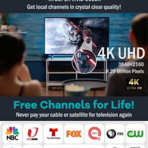 TV Antenna, TV Antenna Indoor, 50 Miles Digital Amplified Indoor HDTV Antenna, 250+ Miles Range Hi-Power Amplified Antenna, for 4k 1080p Local Channels Support All Television